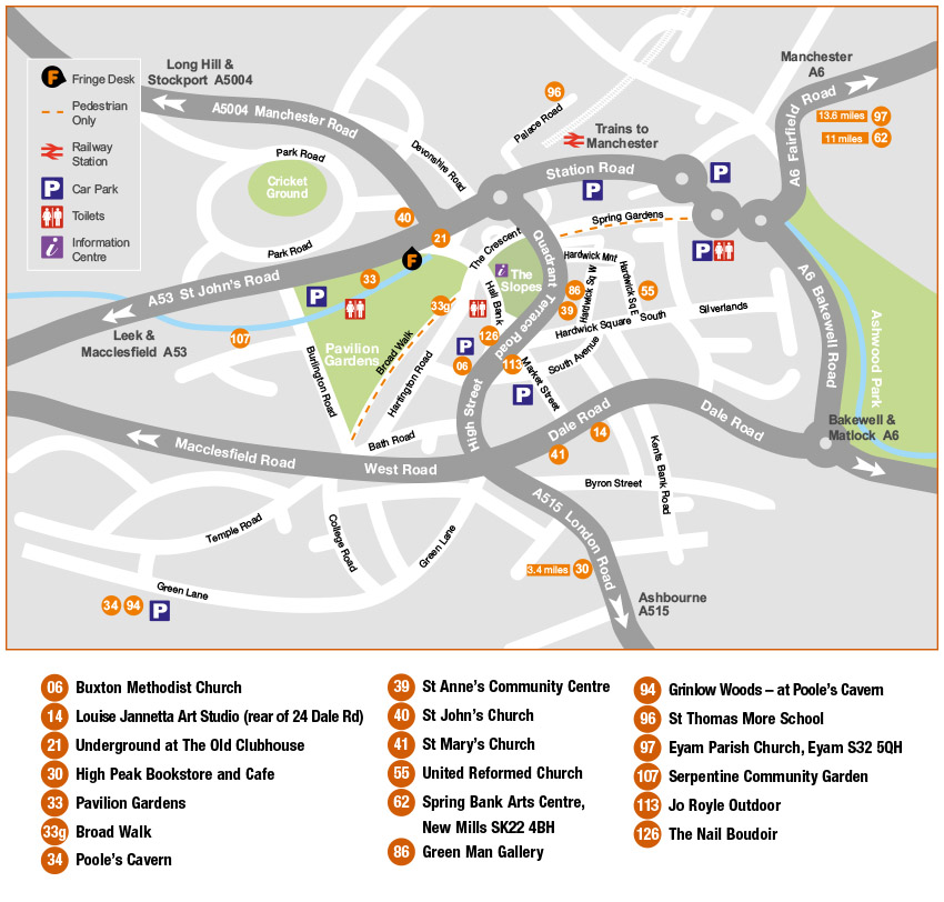 Fringe venue map